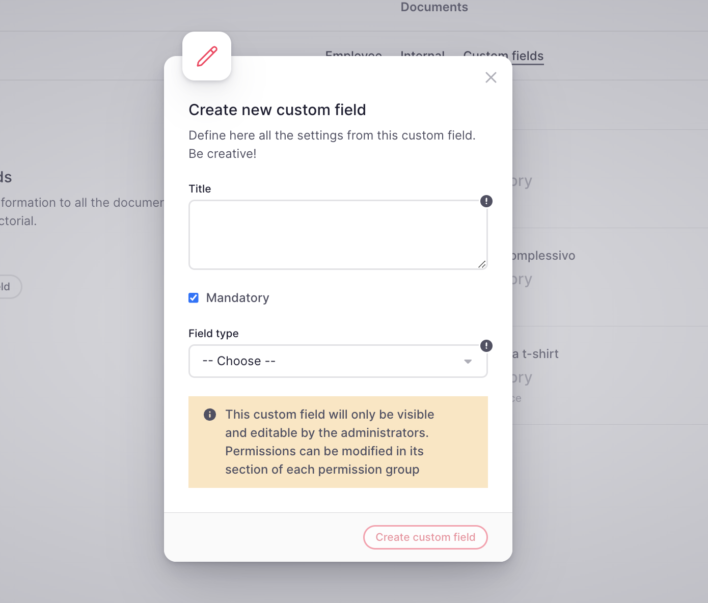 Factorial — How to use custom fields in Documents